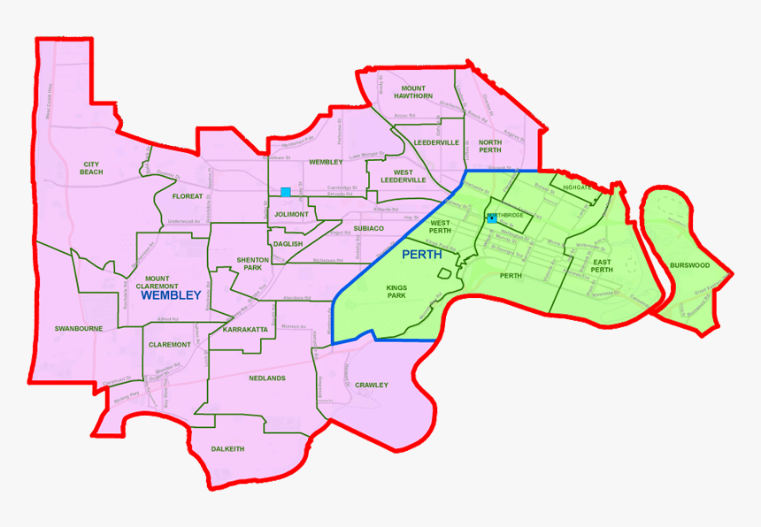 Perth District Map - Map, HD Png Download , Transparent Png Image - PNGitem