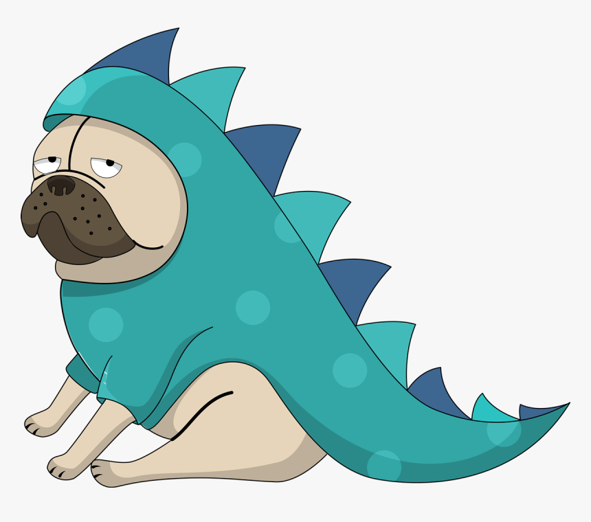 Dog Clip Art Pet - Pug Dinosaurio, HD Png Download , Transparent Png ...