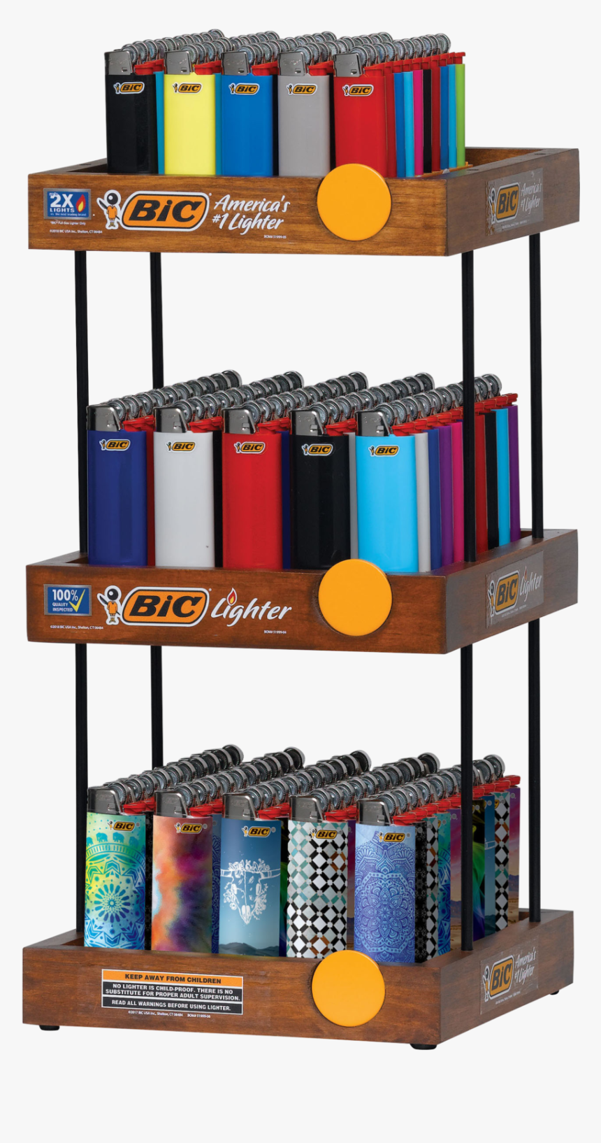 Bic Lighter Wooden Display, HD Png Download , Transparent Png Image ...