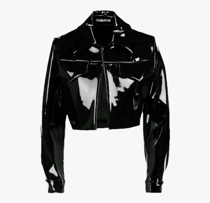 Image - Black Pvc Cropped Jacket, HD Png Download , Transparent Png ...