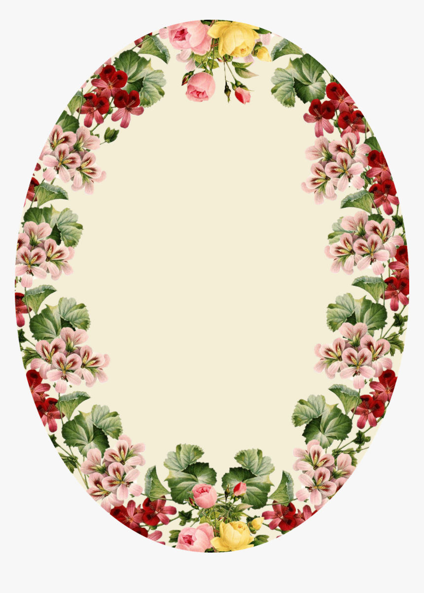Vintage Floral Border Clip Art