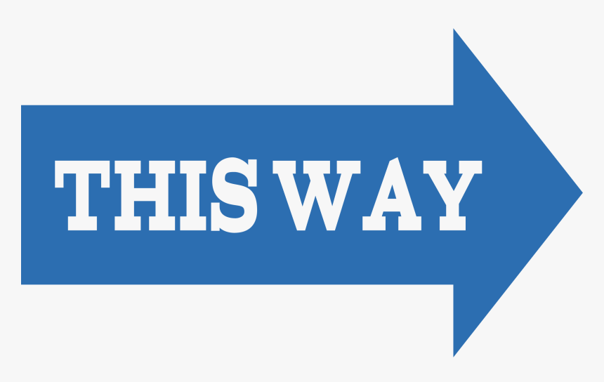 This Way Arrow Svg Cut File - Majorelle Blue, HD Png Download ...
