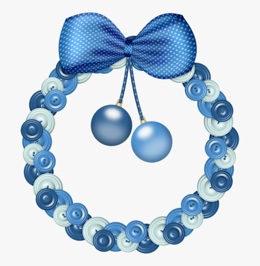 Blue Christmas Wreath Clipart , Png Download - Blue Christmas Wreath ...
