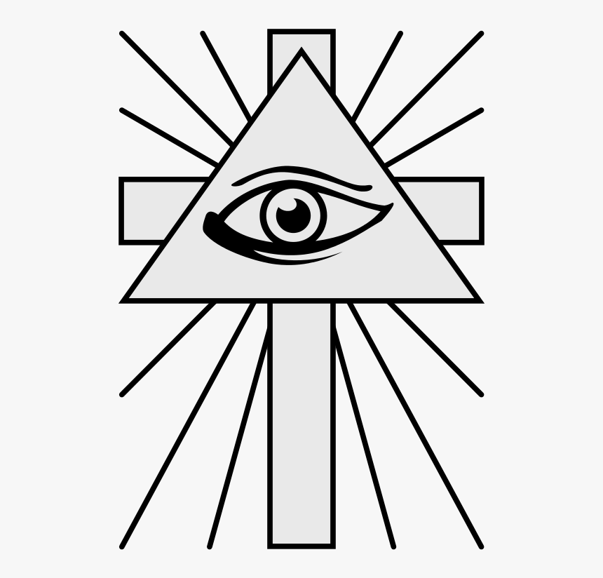 Coa Illustration All Seeing Eye - Cross With All Seeing Eye, HD Png ...
