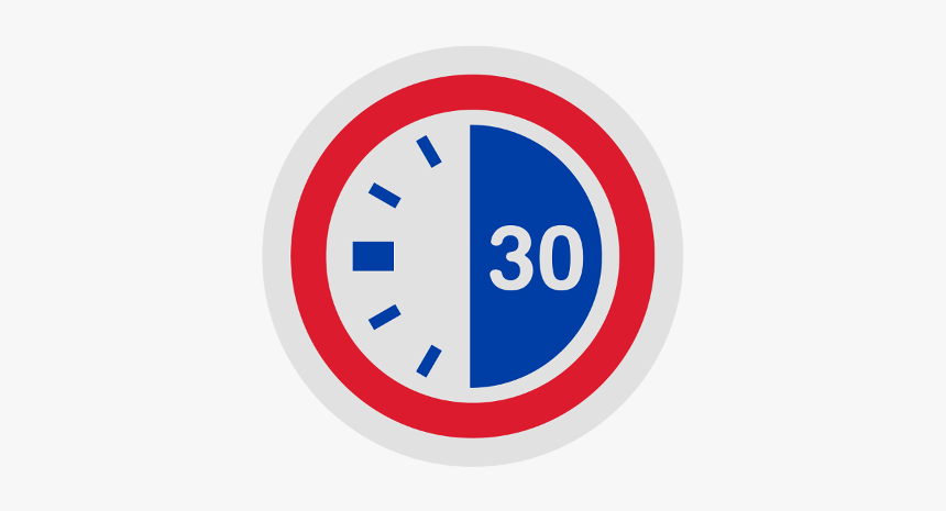 Clock Icon - 30 Min Clock Icon, HD Png Download , Transparent Png Image ...