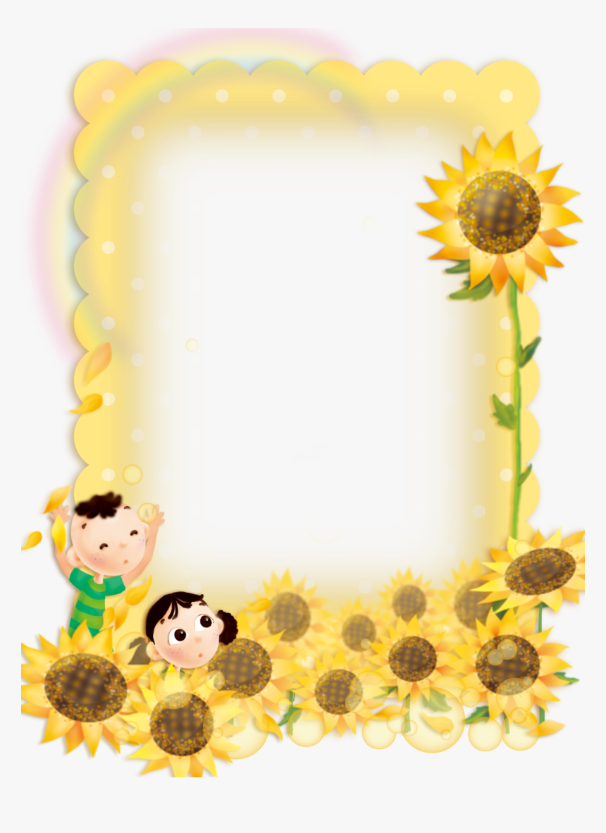 Sunflower Frame Transparent Background, HD Png Download , Transparent ...