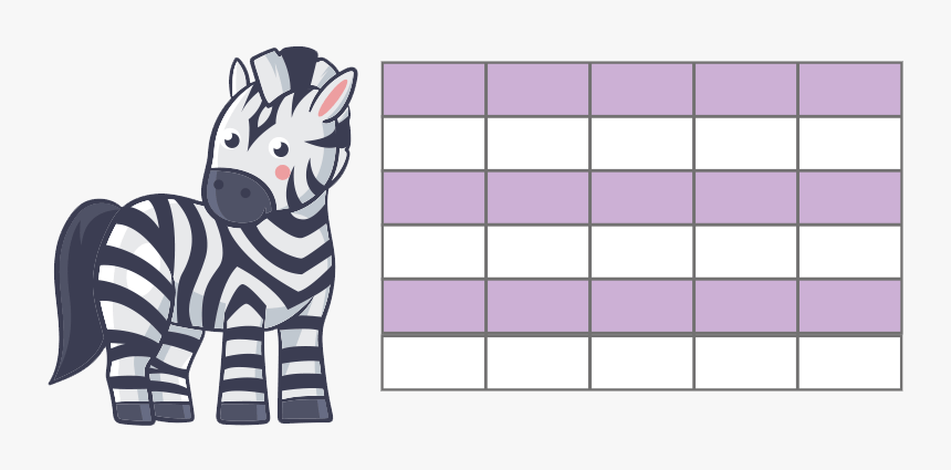 Highlight Every Other Row In Excel Zebra Stripe - Zebra, HD Png ...