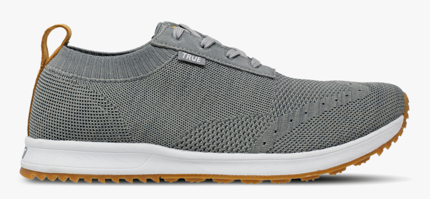 Grey Women S Knit Full Shoe Side View Title Grey - Running Shoe, HD Png ...