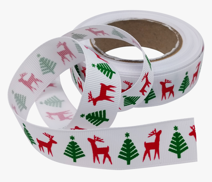 White Grosgrain Ribbon - Christmas Tree, HD Png Download , Transparent ...