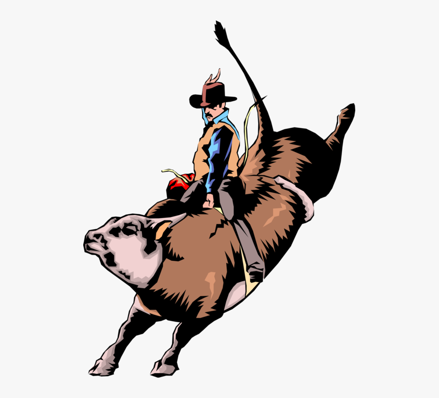 Clip Art Bull Riding Illustration Rodeo Image - Bull Riding Clip Art ...