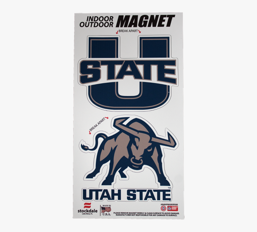 U State Aggie Bull Magnets Tri Color - Utah State Aggie Bull, HD Png ...