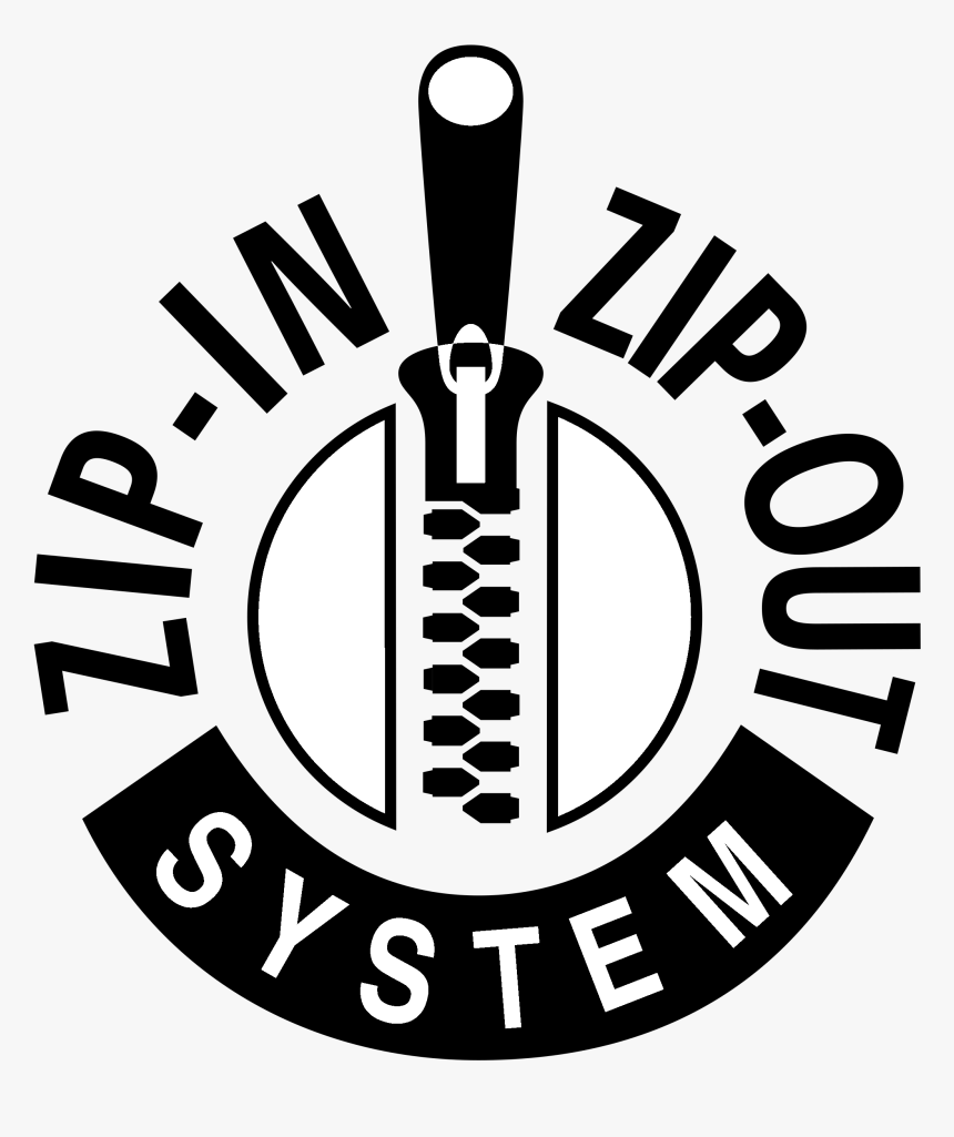 Zip In Zip Out System Logo Black And White - Zip Vector, HD Png ...
