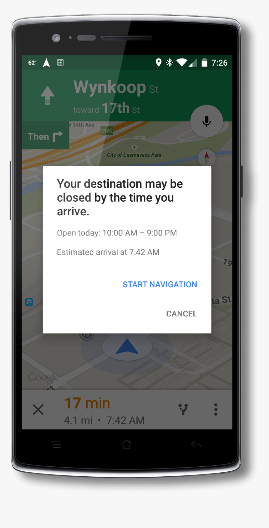Google Maps Destination Closed Notification - Google Map Destination ...
