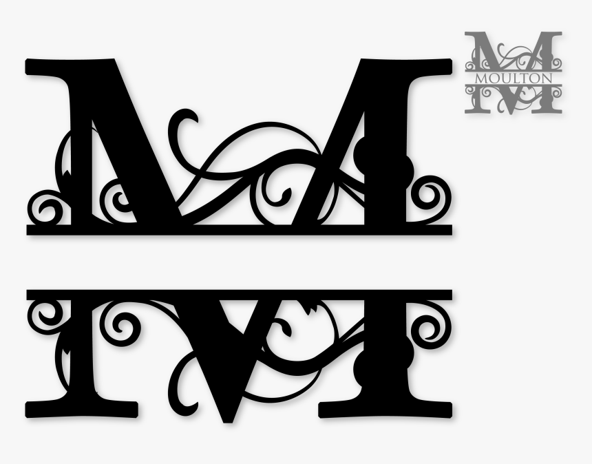 Transparent Fancy Line Design Png - Split Monogram Font O, Png Download ...