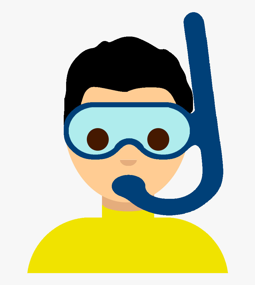 Scuba-diving Boy Emoji - Scuba Diver Face Clipart, HD Png Download ...