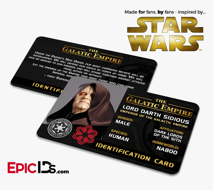 Star Wars Inspired - Star Wars Imperial Identification, HD Png Download ...