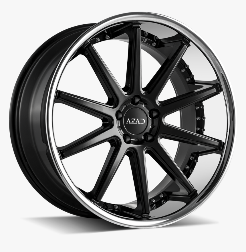 20 Inch Black And Chrome Rims, HD Png Download , Transparent Png Image ...
