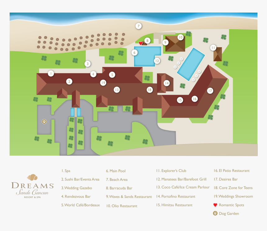 Dreams Huatulco Resort Map, HD Png Download , Transparent Png Image ...