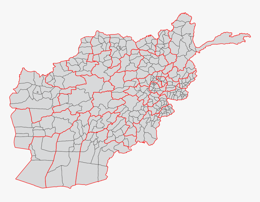 Afghan Map With Districts, HD Png Download , Transparent Png Image ...