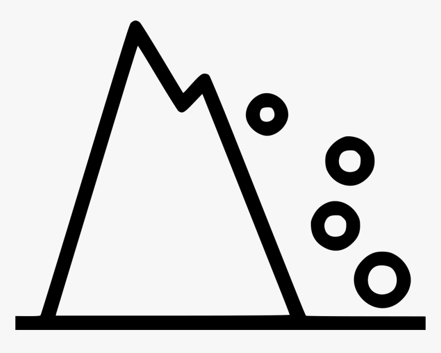 Mountain Stone Fall Rocks Nature - Falling Debris Icon, HD Png Download ...