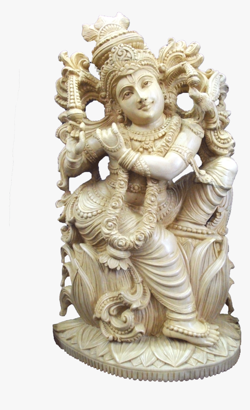 Sitting Krishnan Front - Carving, HD Png Download , Transparent Png ...