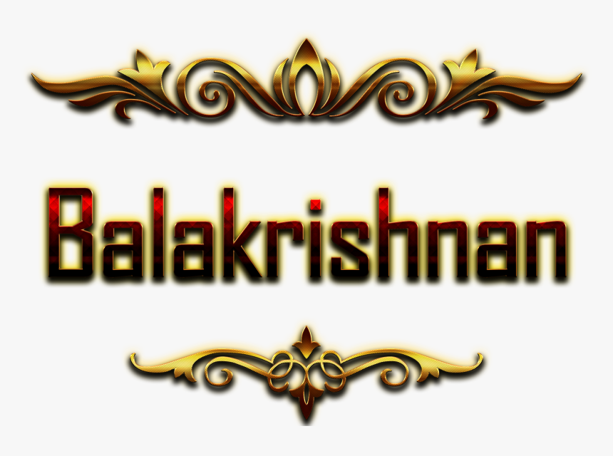 Balakrishnan Decorative Name Png - Calligraphy, Transparent Png ...