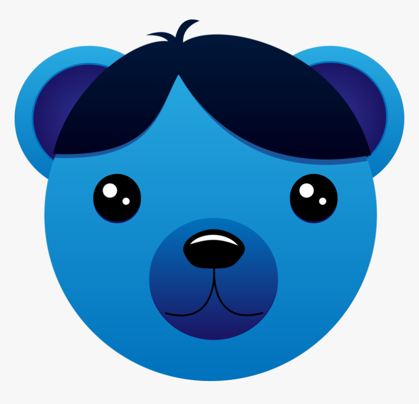 Blue,teddy Bear,carnivoran - Bear With Blue Hair, HD Png Download ...