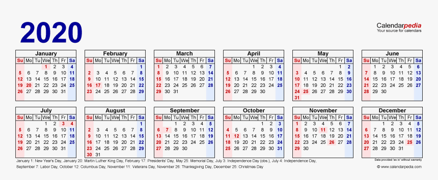2020 Calendar Png Transparent Image - Uk Calendar 2020 Printable, Png ...