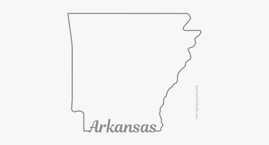 Free Arkansas Outline With State Name On Border, Cricut - State ...