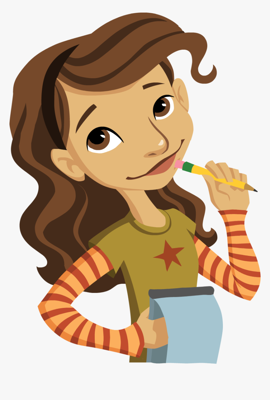 End Of The - Brown Hair Girl Student Clip Art, HD Png Download ...