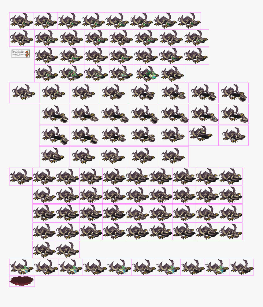 Breath Of Fire - Free Dragon Sprite Sheet, HD Png Download ...