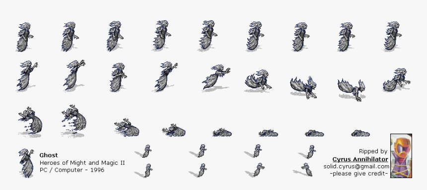 Ghost Sprite Sheet Png, Transparent Png , Transparent Png Image - PNGitem