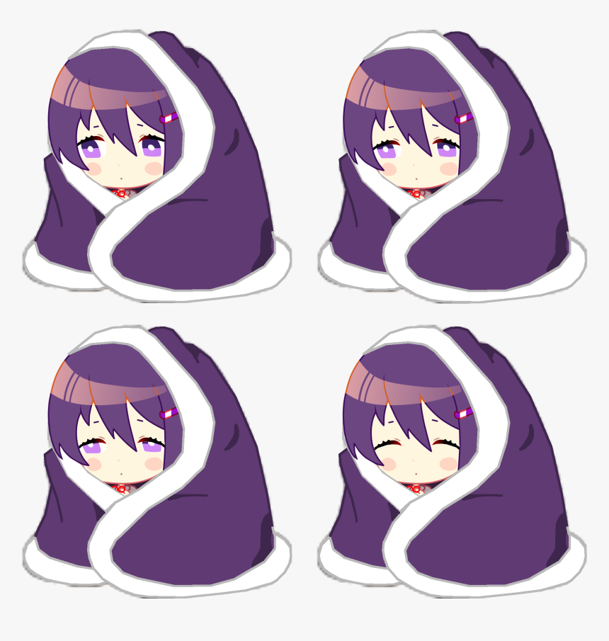 Ddlc Chibi Sleeping, HD Png Download , Transparent Png Image - PNGitem