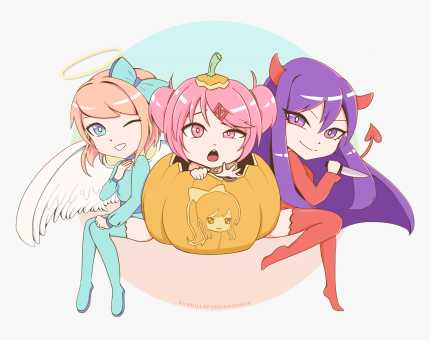Doki Doki Halloween Club Doki Doki Literature Club, - Cartoon, HD Png ...