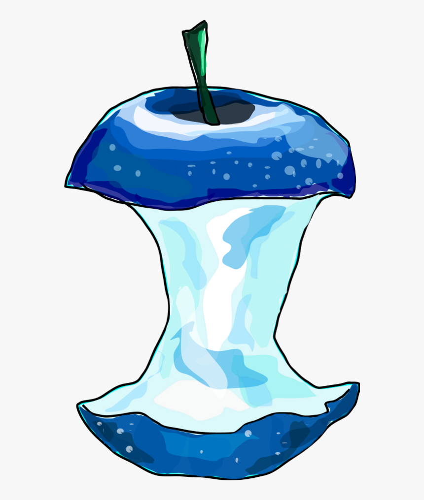 Blue Apple Clip Art - Transparent Eaten Apple Clipart, HD Png Download ...