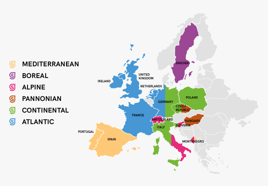 Mapa-legenda - Schematic Map Of Europe, HD Png Download , Transparent ...