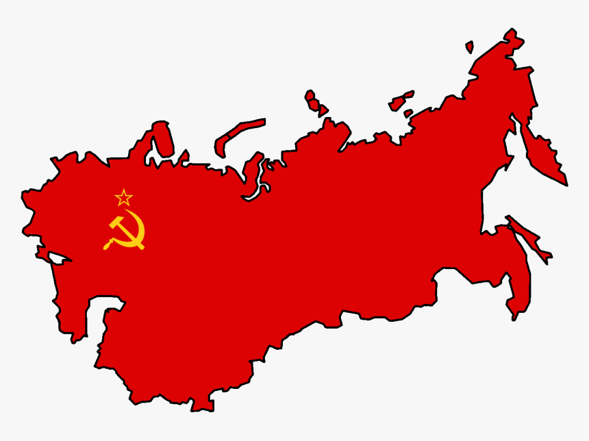 Flagmap Of Ussr - Soviet Union Flag Map, HD Png Download , Transparent ...