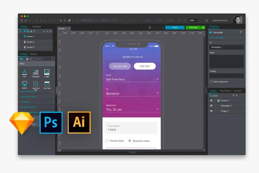 Justinmind Integration With Design Tools Sketch, Photoshop ...
