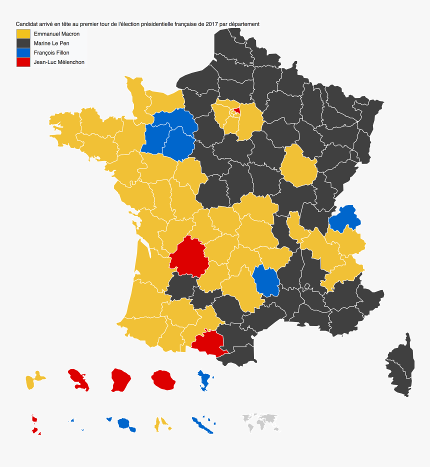 French Election Map 2017, HD Png Download , Transparent Png Image - PNGitem