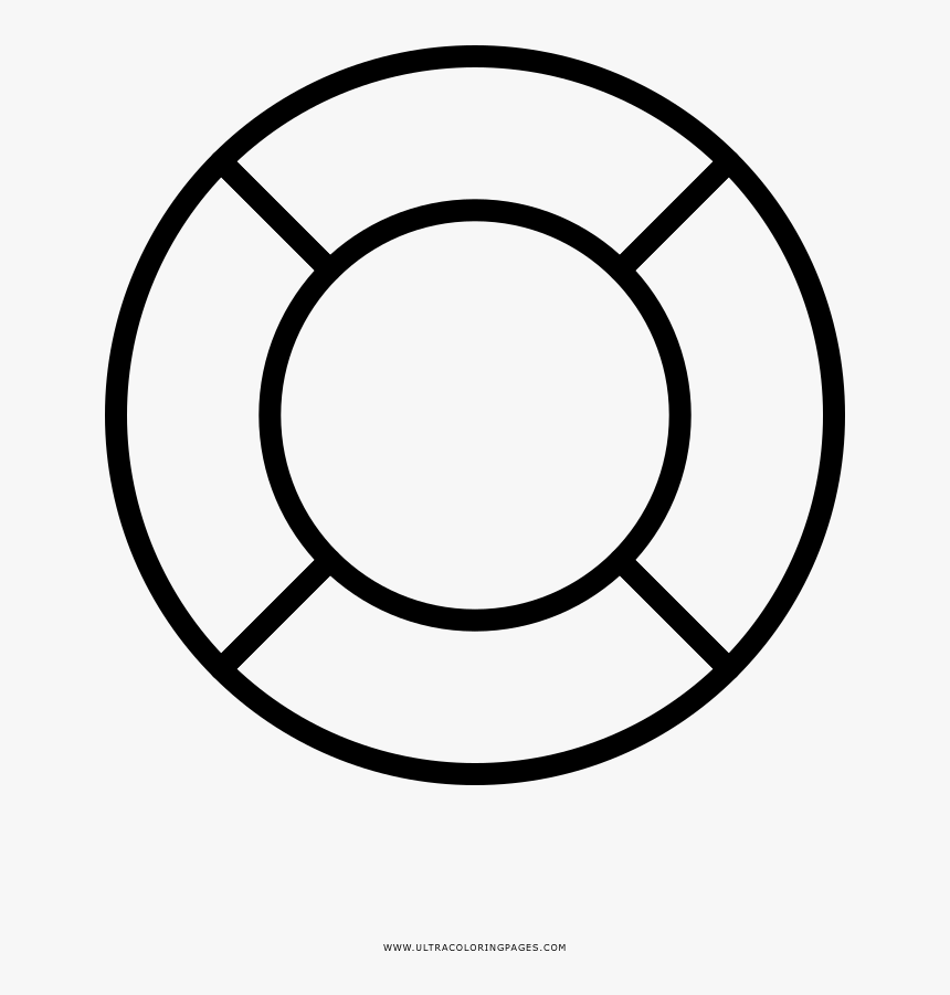 Lifesaver Coloring Page - Color Palette Outline, HD Png Download ...