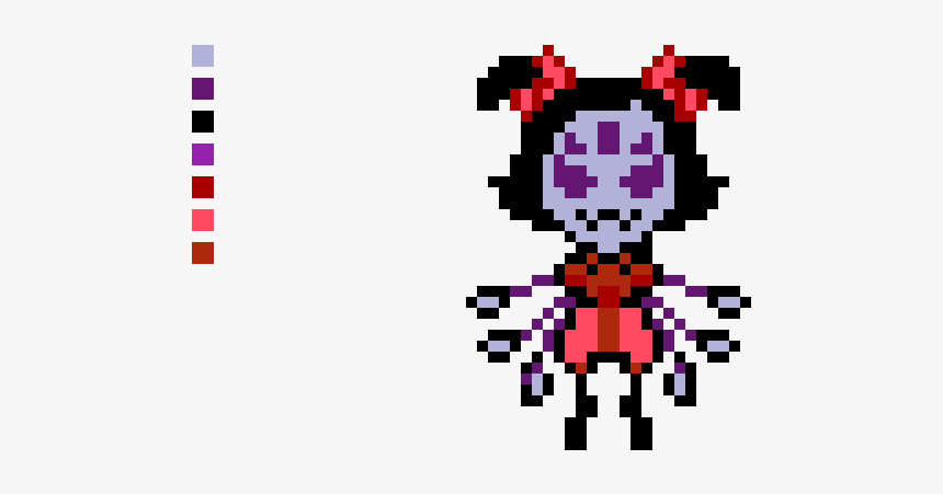 Muffet Pixel Art Grid, HD Png Download , Transparent Png Image - PNGitem