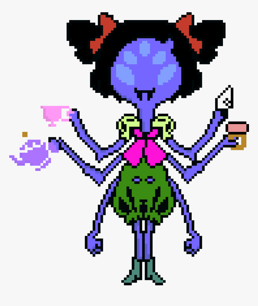 Muffet Pixel Art Grid, HD Png Download , Transparent Png Image - PNGitem