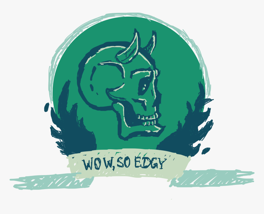 Wow, So Edgy - Illustration, HD Png Download , Transparent Png Image ...