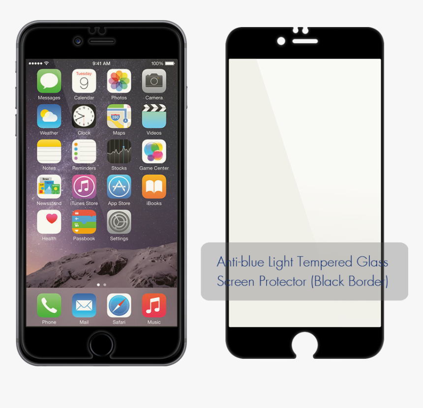 Anti-blue Light Tempered Glass Screen Protector - Apple 6 16 Gb, HD Png Download , Transparent ...