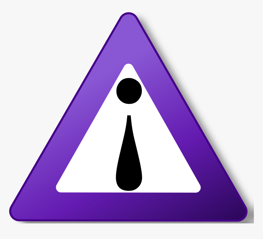 Purple Caution Sign, HD Png Download , Transparent Png Image - PNGitem