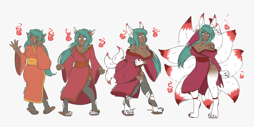 Lyn S Cursed Kimono - Kitsune Curse, HD Png Download , Transparent Png ...