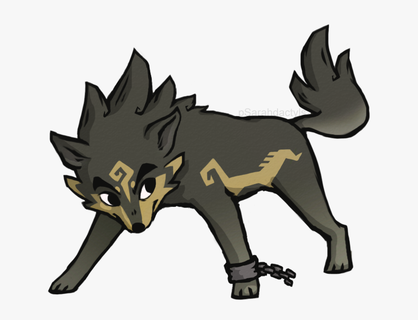 Drawn Toon Wolf - Twilight Princess Wolf Link Drawing, HD Png Download ...