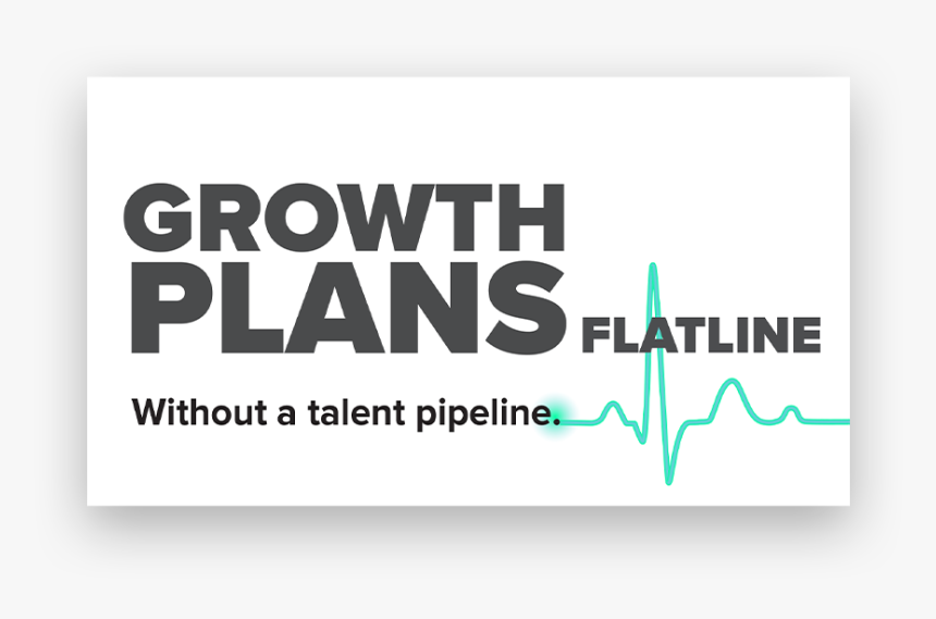 Growth Plans Flatline Without A Talent Pipeline - Graphic Design, HD ...