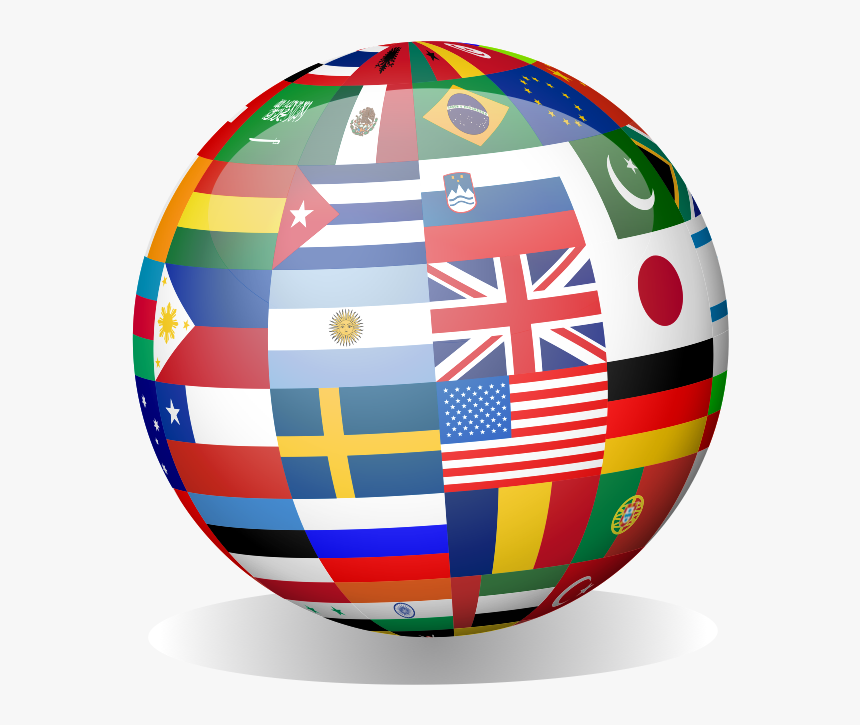 Globe With National Flags, HD Png Download , Transparent Png Image ...