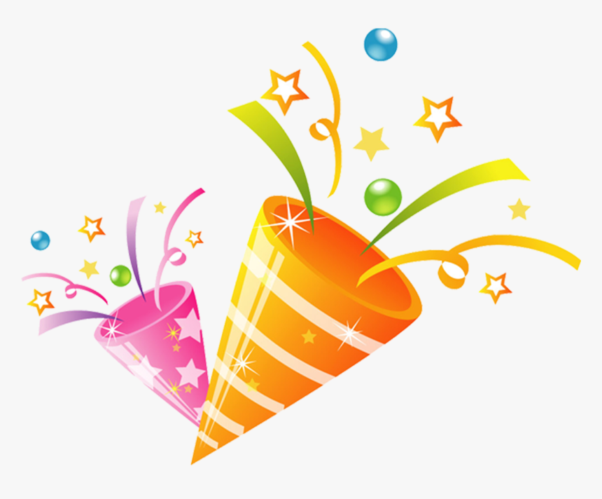 Confetti Clipart Party Popper - Clip Art Party Popper, HD Png Download ...